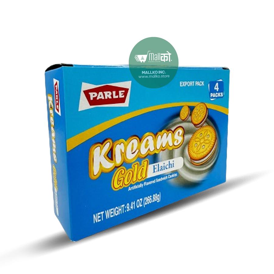 Parle Kreams Gold Elaichi Cookies - 266.88g #59396 | DesiClik.com, USA